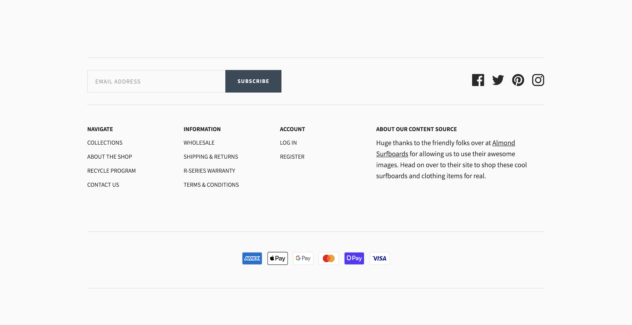Footer – Theme Support from Red Plug Design Co.