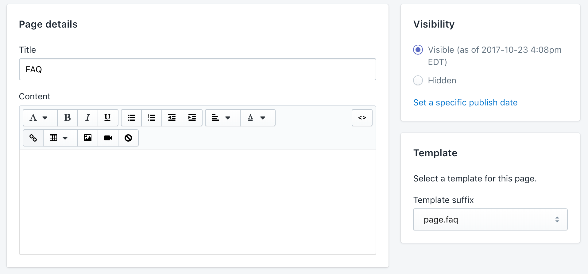FAQ Template – Theme Support from Red Plug Design Co.